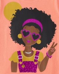 Girls Short Sleeve Peace Sign Graphic Tee | The Children's Place ...