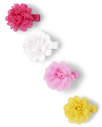 Toddler Girls Flower Hair Clip 4-Pack | The Children's Place - MULTI CLR