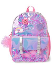 Girls Confetti Shaker Patches Backpack | The Children's Place - PINK