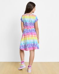 Girls Mix And Match Short Sleeve Print Knit Skater Dress | The Children ...