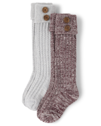 Girls Marled Boot Socks 2-Pack | The Children's Place CA - MULTI CLR