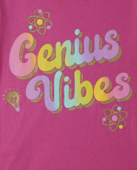 Girls Short Sleeve Genius Vibes Graphic Tee | The Children's Place ...