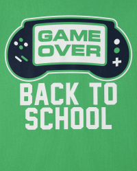 Boys Short Sleeve Game Over Graphic Tee | The Children's Place - GREENSHEEN