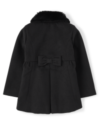 Toddler Girls Long Sleeve Dress Coat - BLACK | The Children's Place
