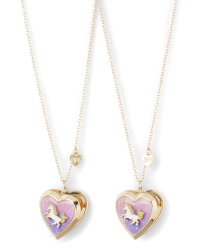 Girls Unicorn BFF Locket Necklace 2-Pack | The Children's Place - MULTI CLR