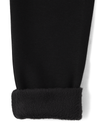 Girls Velboa Knit High Rise Cozy Leggings | The Children's Place - BLACK