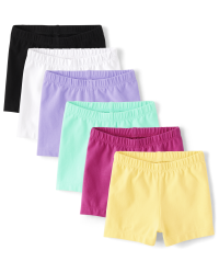 Toddler Girls Mix And Match Knit Cartwheel Shorts 6-Pack - PINK | The ...