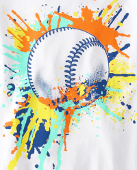 Boys Short Sleeve Baseball Paint Splatter Graphic Tee | The Children's ...