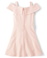 Girls Sleeveless Bow Jacquard Knit Off Shoulder Dress | The Children's ...