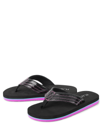 Girls Striped Glitter Flip Flops - BLACK | The Children's Place