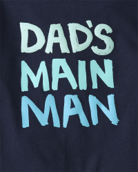 Baby And Toddler Boys Short Sleeve Dad's Main Man Graphic Tee - BLUE ...