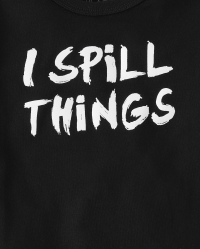 Baby And Toddler Boys Short Sleeve Spill Things Graphic Tee - BLACK ...