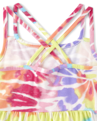 Girls Mix And Match Sleeveless Print Cross Back Dress | The Children's ...