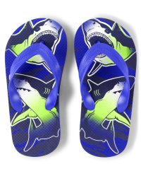 Boys Shark Flip Flops | The Children's Place - BLUE