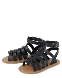 Toddler Girls Gladiator Sandals - BLACK | The Children's Place
