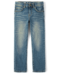 Boys Husky Stretch Straight Jeans - BLUE | The Children's Place