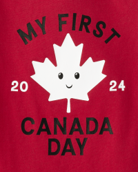 Baby Short Sleeve First Canada Day Graphic Bodysuit - RED | The ...