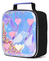 Girls Holographic Heart Confetti Shaker Lunchbox - HOLOGRAPHIC | The ...