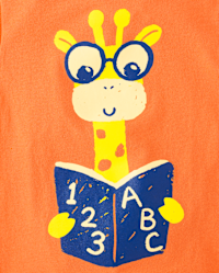 Baby And Toddler Boys Short Sleeve Giraffe Book Graphic Tee | The ...