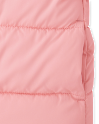 Toddler Girls Long Sleeve Puffer Jacket - FUZZY PINK CL | The Children ...