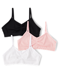 Girls Sleeveless Seamless Bralette 3-Pack - MULTI CLR | The Children's ...