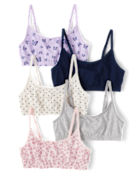 Girls Sleeveless Leopard Bralette 5-Pack - MULTI CLR | The Children's Place