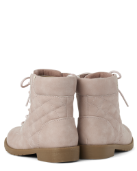 Girls Quilted Lace Up Booties | The Children's Place