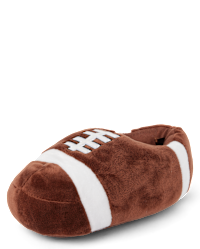 Unisex Kids Matching Family Football Slippers - BROWN | The Children's ...