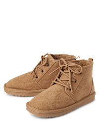 Boys Lace Up Teddy Boots - TAN | The Children's Place