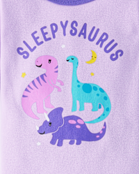 Baby And Toddler Girls Long Sleeve Sleepysaurus Pajamas - LOVELY ...