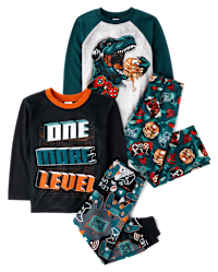 Boys Long Sleeve Gamer Dino Pajamas 2-Pack - BLUE | The Children's Place