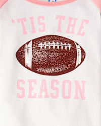 Baby And Toddler Girls Matching Family Long Raglan Sleeve Football Snug ...