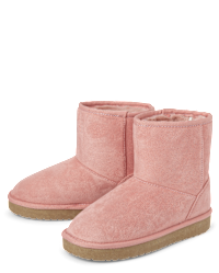 Girls Mid Teddy Boots - PINK | The Children's Place