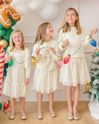 Girls Sleeveless Foil Star Print Mesh Ruffle Dress - BUNNYS TAIL | The ...