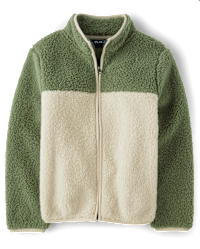 Boys Long Sleeve Colorblock Sherpa Zip Up Jacket - HAY STACK | The ...