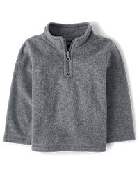 Toddler Boys Long Sleeve Microfleece Half Zip Pullover - LT H/T ECLIPSE ...