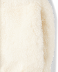 Girls Long Sleeve Faux Fur Jacket - WHITE | The Children's Place