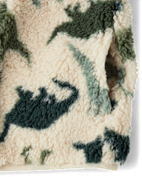 Baby And Toddler Boys Long Sleeve Print Sherpa Zip Up Jacket - BROWN ...