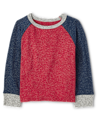 Baby And Toddler Boys Long Sleeve Colorblock Top - RED | The Children's ...