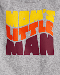 Baby And Toddler Boys Long Sleeve Mom's Little Man Graphic Tee - GRAY ...