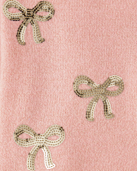 Girls Long Sleeve Sequin Bow Sweater - PINK | The Children's Place