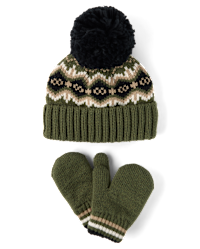 Toddler Boys Fairisle 2-Piece Cold Weather Set - MULTI | The Children's ...