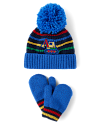 Toddler Boys Embroidered Construction 2-Piece Cold Weather Set - MULTI ...