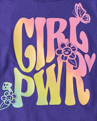 Girls Long Sleeve Girl Pwr Graphic Tee - PURPLE | The Children's Place