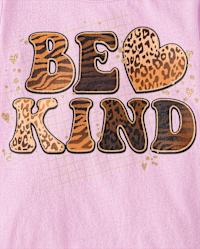 Baby And Toddler Girls Short Sleeve Be Kind Graphic Tee - PURPLE | The ...