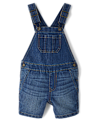 Baby And Toddler Boys Sleeveless Denim Overalls - BLUE | The Children's ...