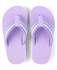 Girls Striped Flip Flops - PURPLE | The Children's Place