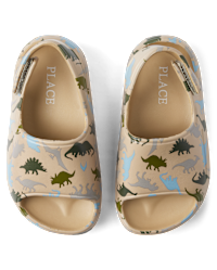 Toddler Boys Print Slides - TAN | The Children's Place