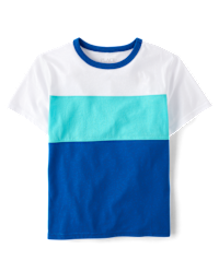 Boys Short Sleeve Colorblock Top - WHITE | The Children's Place