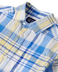 Baby And Toddler Boys Dad And Me Long Sleeve Plaid Poplin Button Up ...